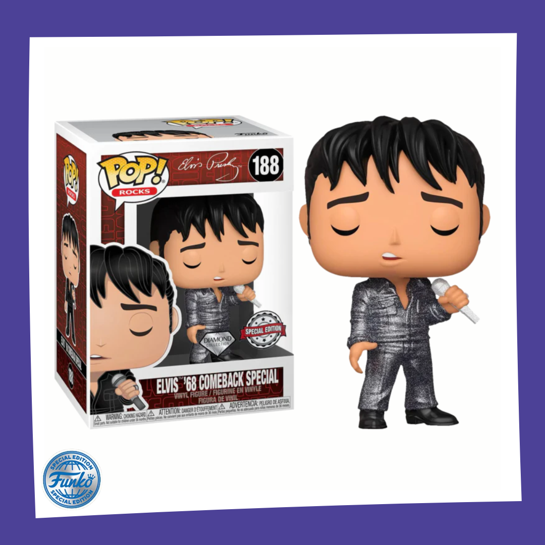 Funko POP! Elvis Presley - Elvis Presley 68 Comeback Diamond 188 ...